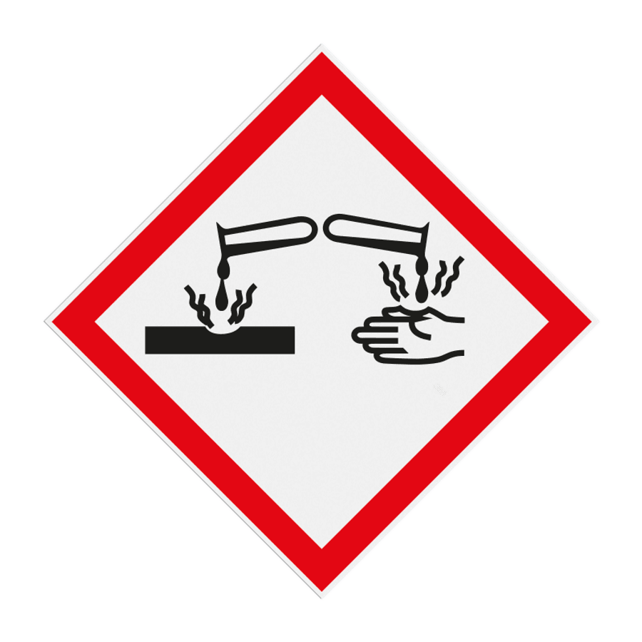 GHS-bord of sticker Gevaar bijtende stoffen kopen? Bestel hier!