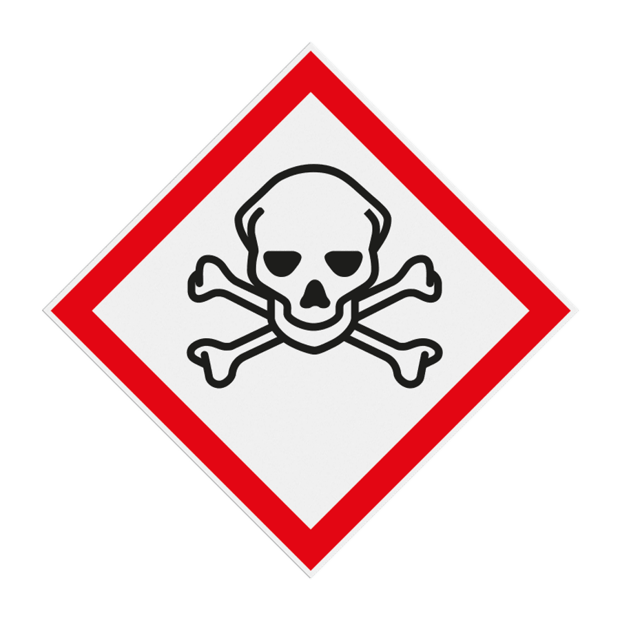 Betekenis Veiligheidsbord GHS06 - Gevaar (zeer) giftige stoffen