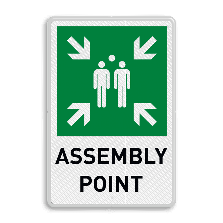 Reflecterend Verzamelplaats bord ASSEMBLY POINT kopen? Bestel hier!