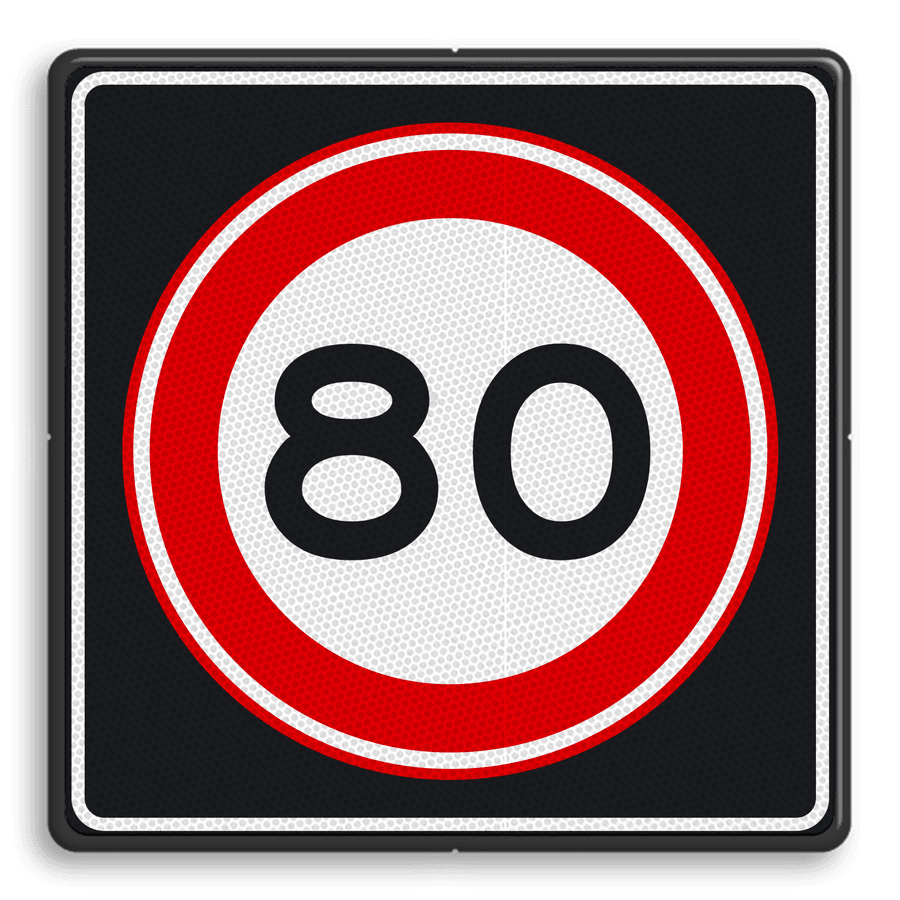 Betekenis Verkeersteken A0180s Maximum Snelheid 80 Km h Betekenis Verkeersteken A0180s Maximum Snelheid 80 Km h