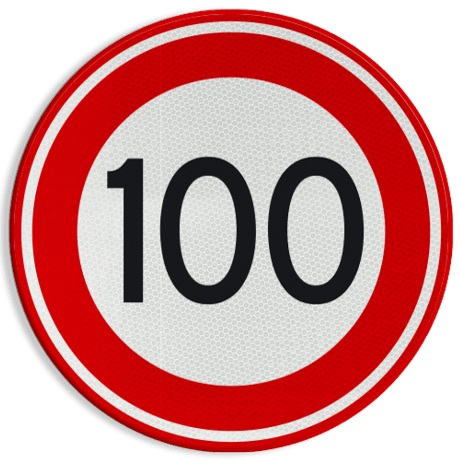 Verkeersbord RVV A1 100 Snelheidsbord 100 Km u Bestel Online verkeersbord-rvv-a1-100-snelheidsbord-100-km-u-bestel-online