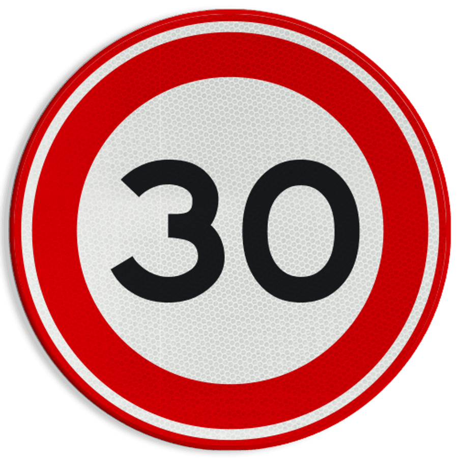 30 km bord kopen? Verkeersbord 30 km reflecterend online kopen
