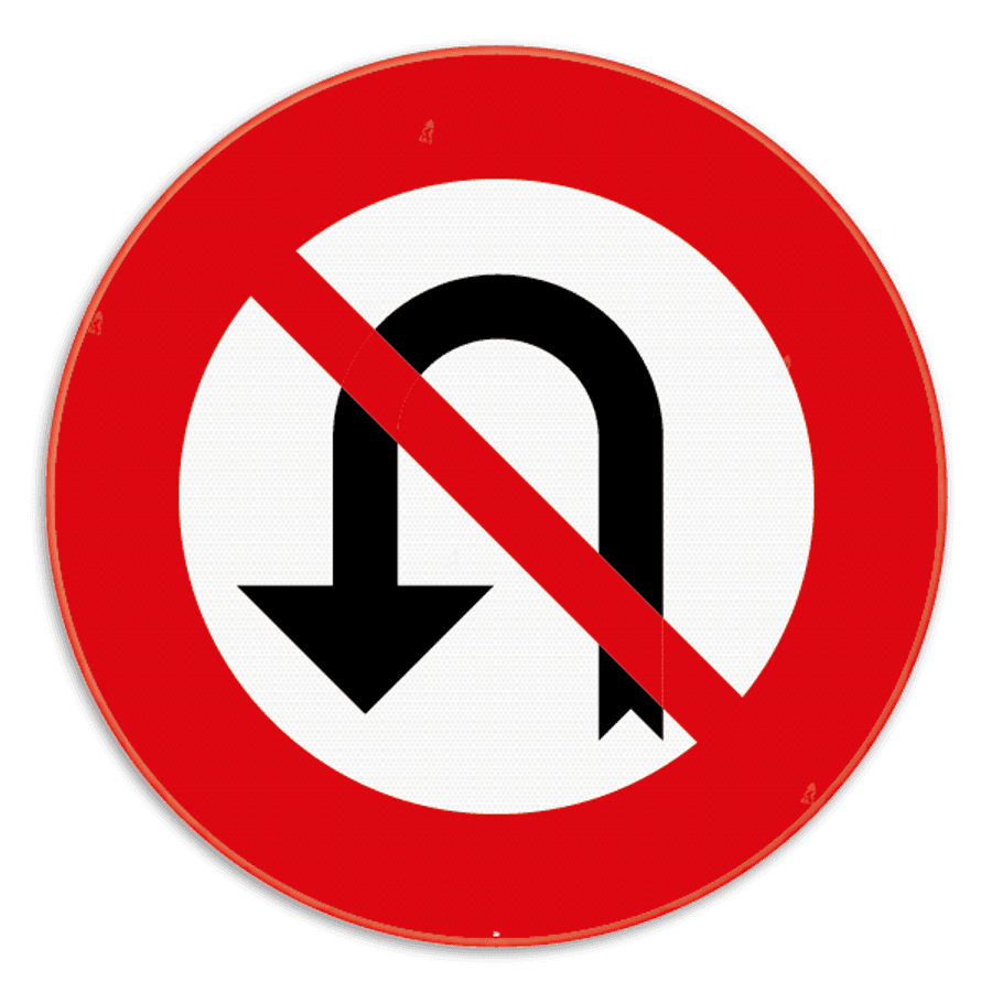 Verkeersbord C33 Verbod om te keren Kopen? Bestel hier online!