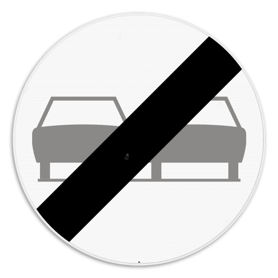 Verkeersbord C37 Einde verbod Kopen? Bestel hier online!