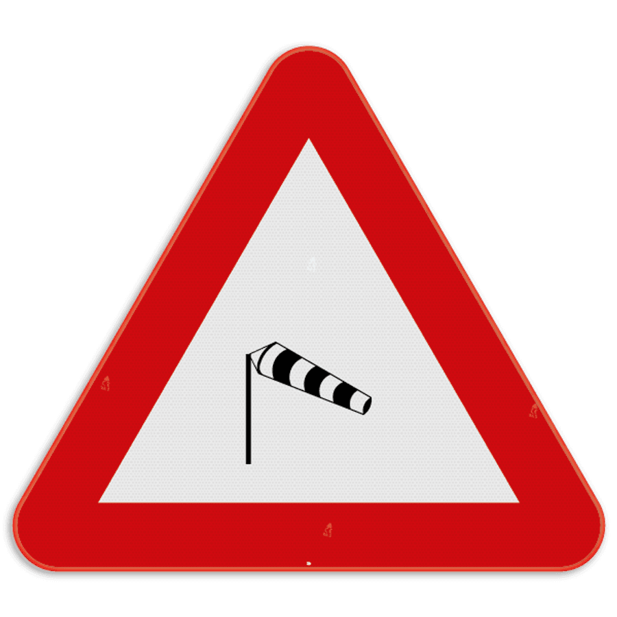 Signification Panneau de signalisation A37 - Vent latéral