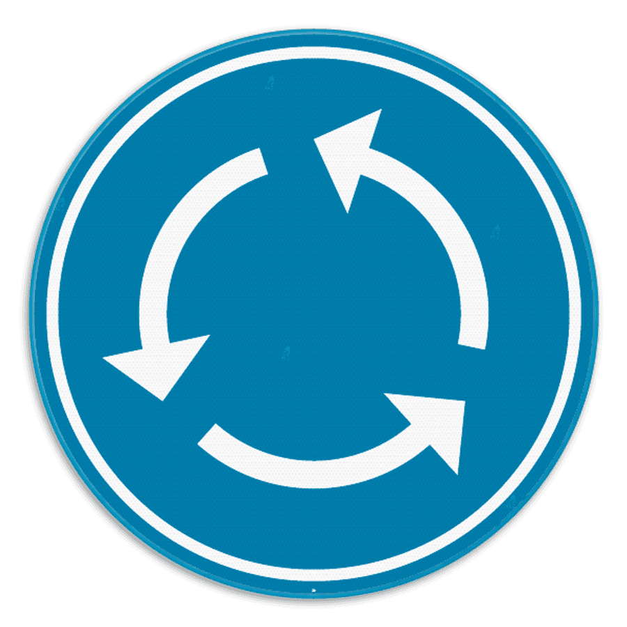 Verkeersbord D5 Verplicht rondgaand verkeer Kopen? Bestel hier online