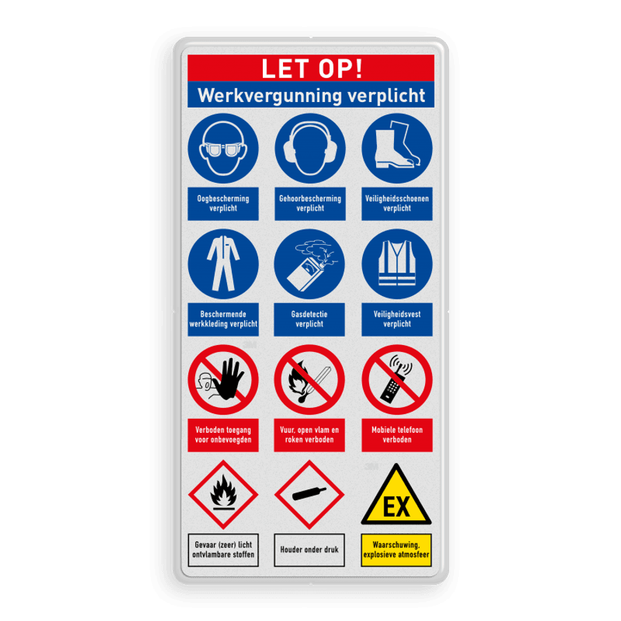 PBM bord met veiligheidsinstructies | Ontwerp online