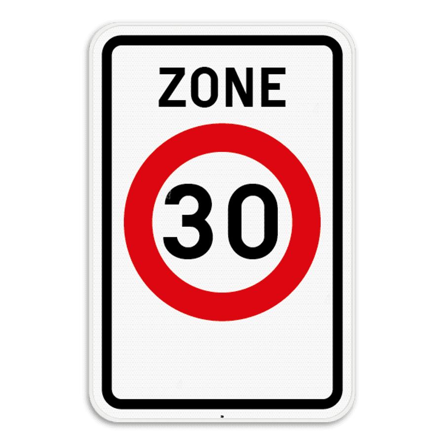 Signification Panneau de signalisation F4a - Zone de vitesse 30km/h