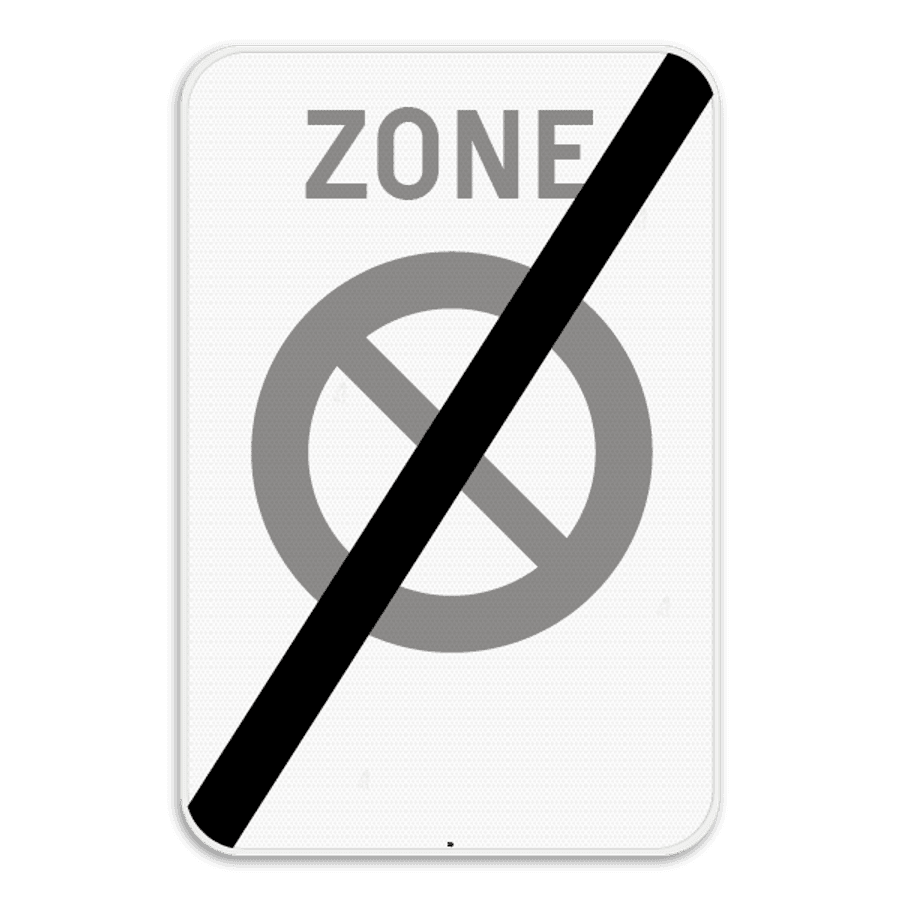 Verkeersbord SB250 ZE1/ - Einde - Z serie: Zoneborden - Belgische ...