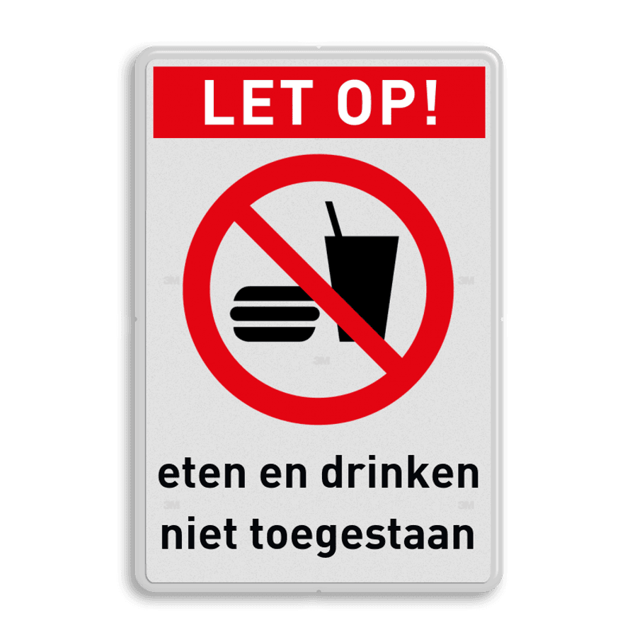 Verbodsbord Eten en drinken niet toegestaan kopen? Bestel hier!