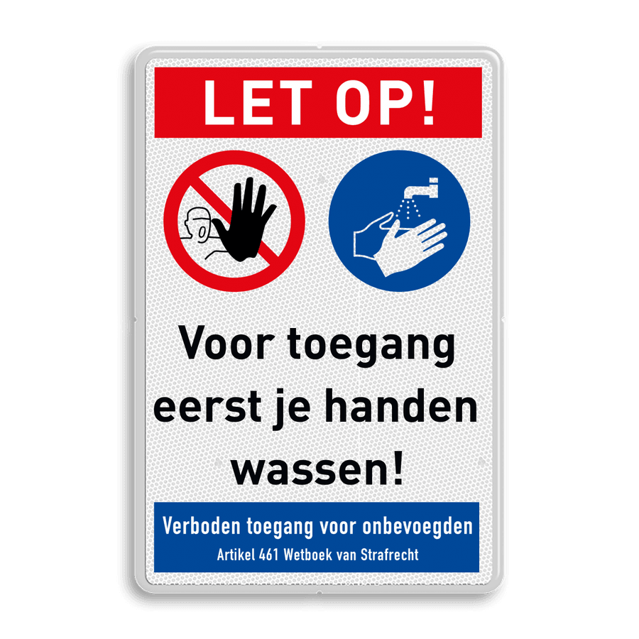 PBM Gebodsbord Handen wassen verplicht kopen? Bestel hier!