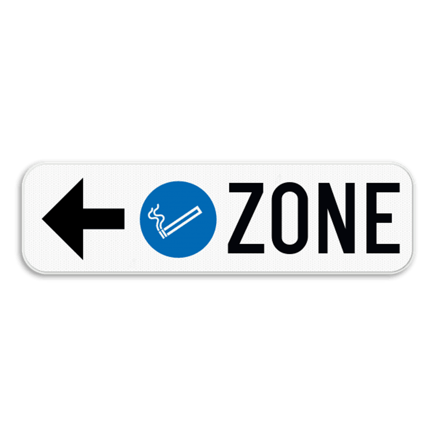 Panneau d'information - Flèche directionnelle - zone fumeur - Panneaux ...