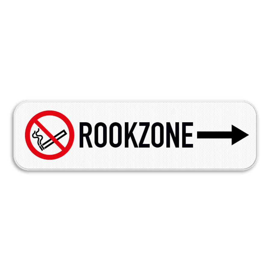 Routebord met pijl - Rookzone - Rookverbod - Rookverbod / Toelating ...