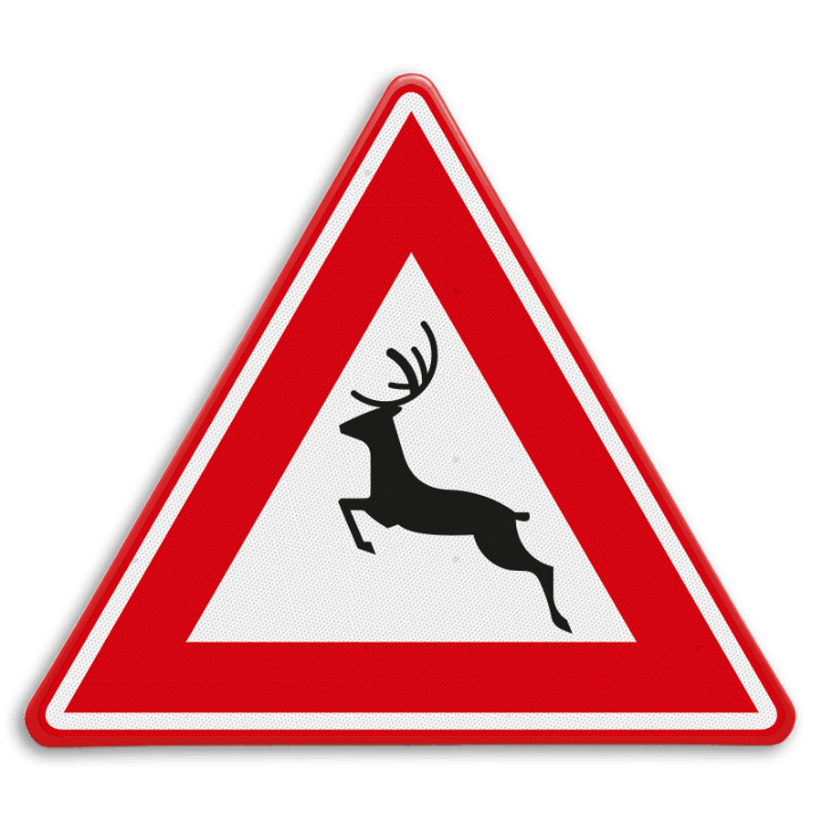 Betekenis Verkeersteken J27 - Vooraanduiding groot wild