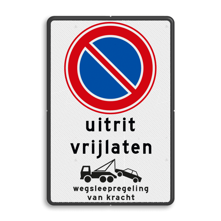 Betekenis Verkeersteken BT29a - Uitrit, parkeren verboden met ...