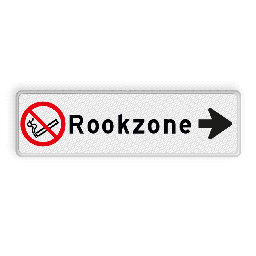 Bord roken verboden met pijl naar rookplek | Bestel nu!
