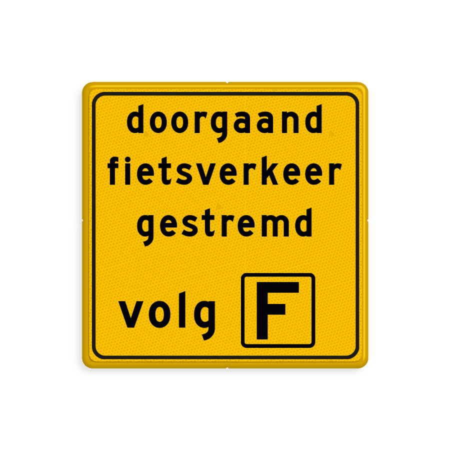 Omleidingsroute bord doorgaand verkeer gestremd kopen? Bestel hier!