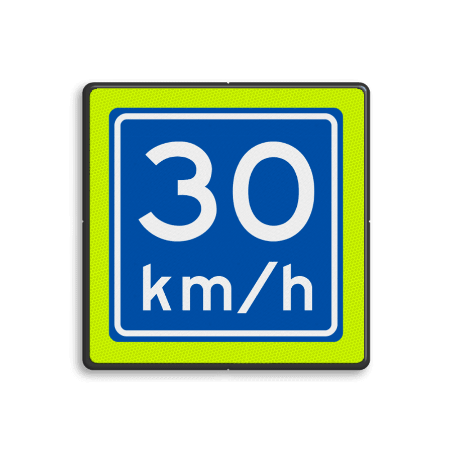 Verkeersbord FLUOR RVV A4-30f adviessnelheid 30 km/h | Bestel online