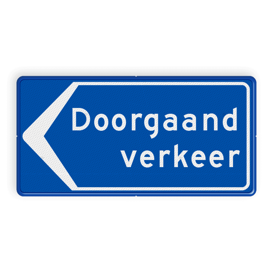 Betekenis Verkeersteken BB100l - Route doorgaand verkeer links
