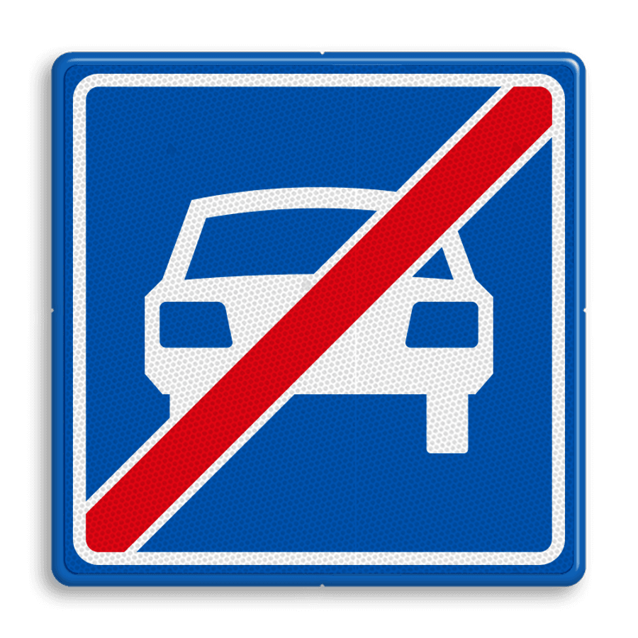 Betekenis Verkeersteken G04 - Einde autoweg | Informatiebord.nl