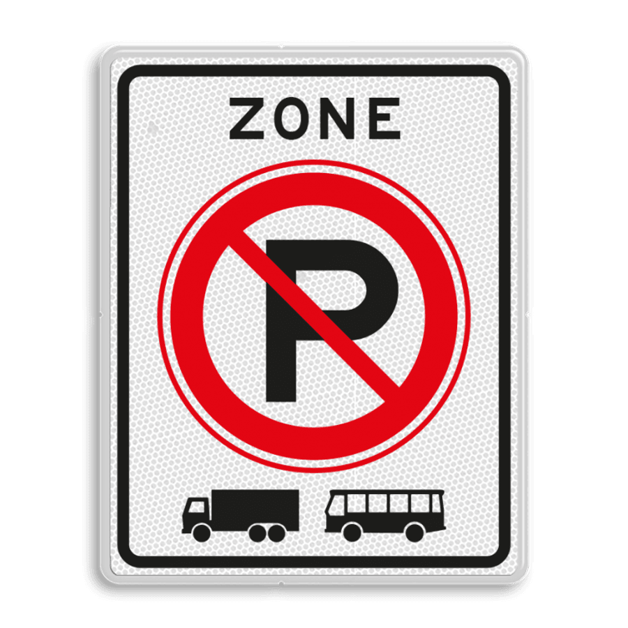 Zonebord RVV E201zb parkeerverbod vrachtwagens en bussen Kopen?