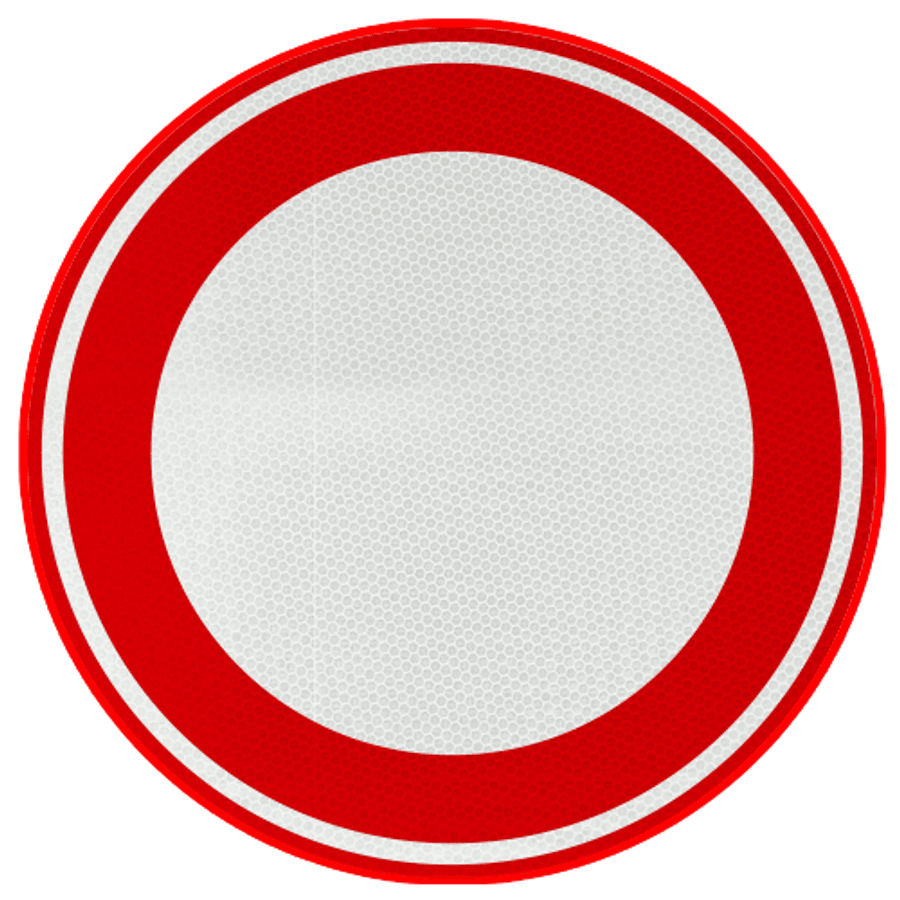 Verkeersbord RVV C1 Verboden voor alle verkeer kopen? | Bestel hier!