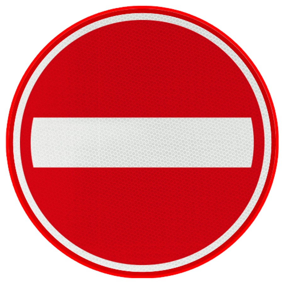 Verkeersbord RVV C2 inrijden verboden kopen? Bestel online!