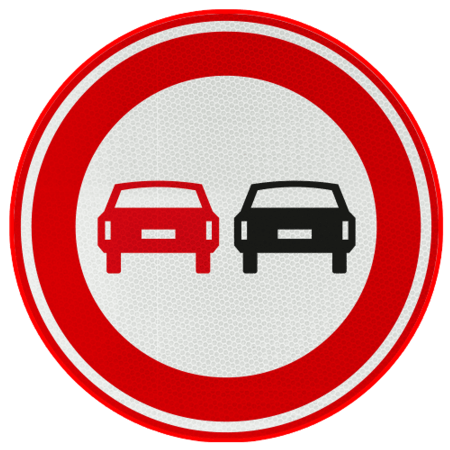 Bord auto's inhalen verboden RVV F01 Kopen? Bestel nu online!