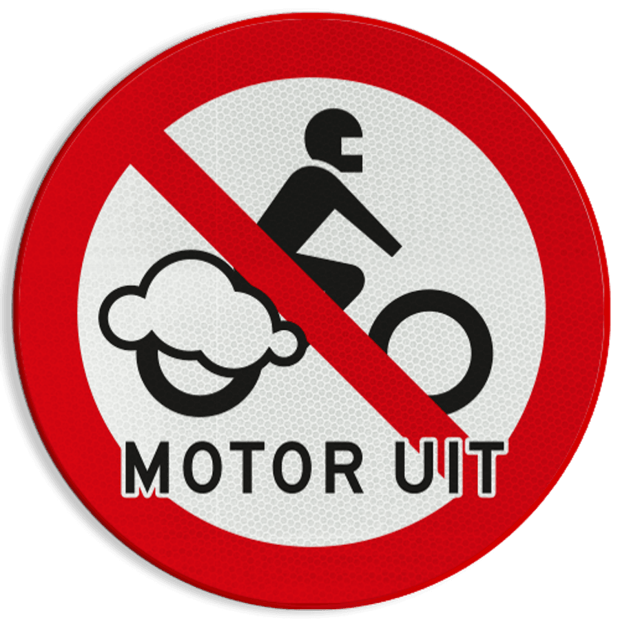 Verkeersbord Motoren motor uit Kopen? Bestel hier!