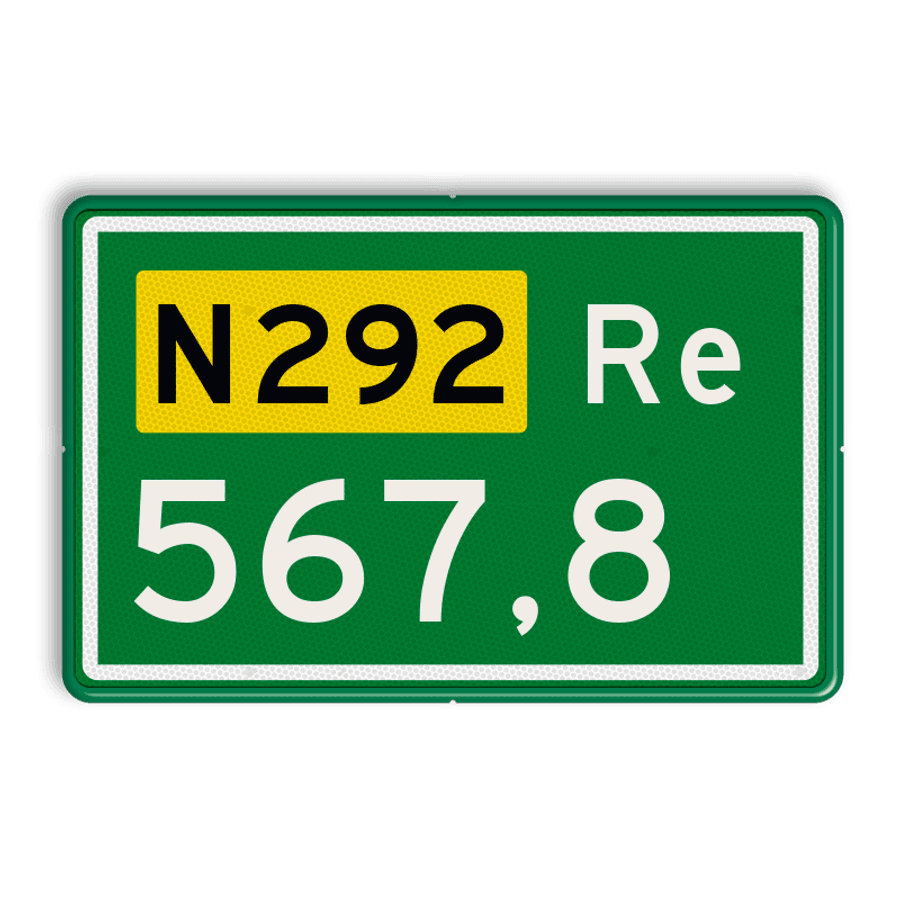 Betekenis Verkeersteken BB10-01r - Hectometerbord Autoweg