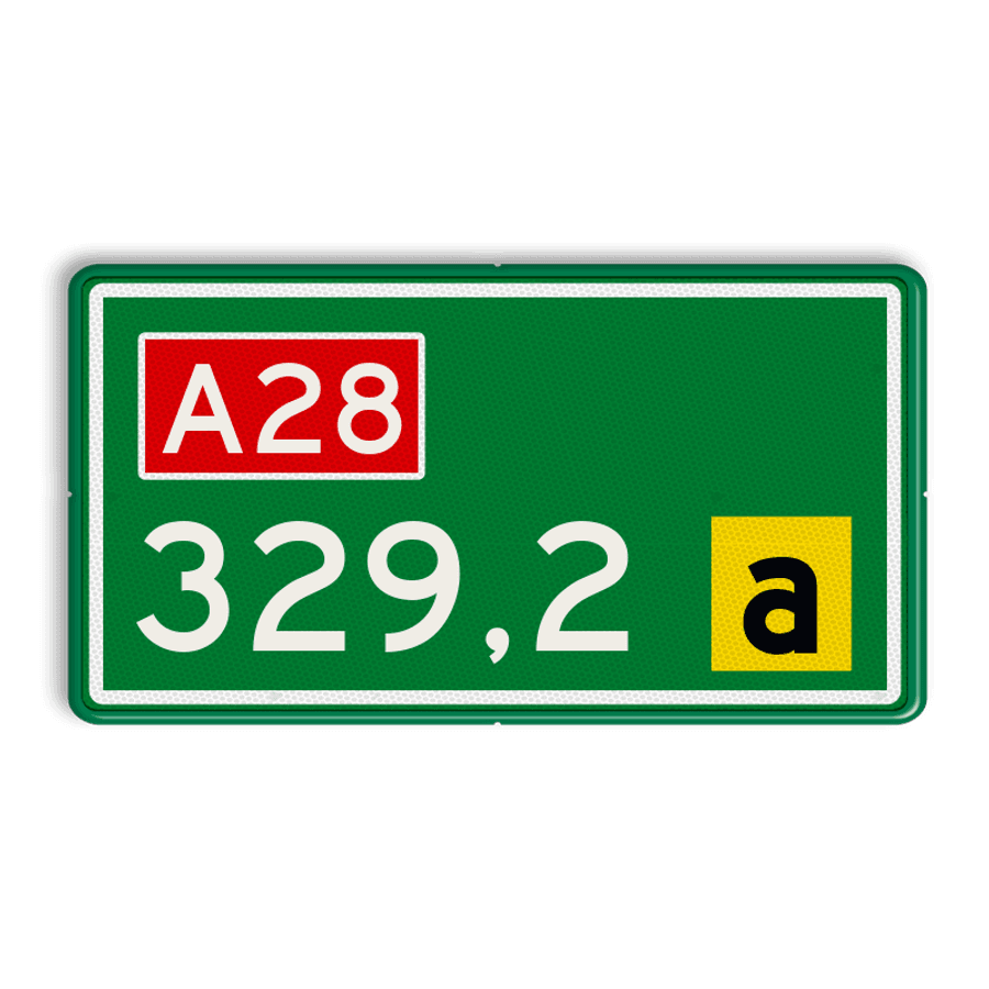 Betekenis Verkeersteken BB08-01b - Hectometerbord Op- of afrit