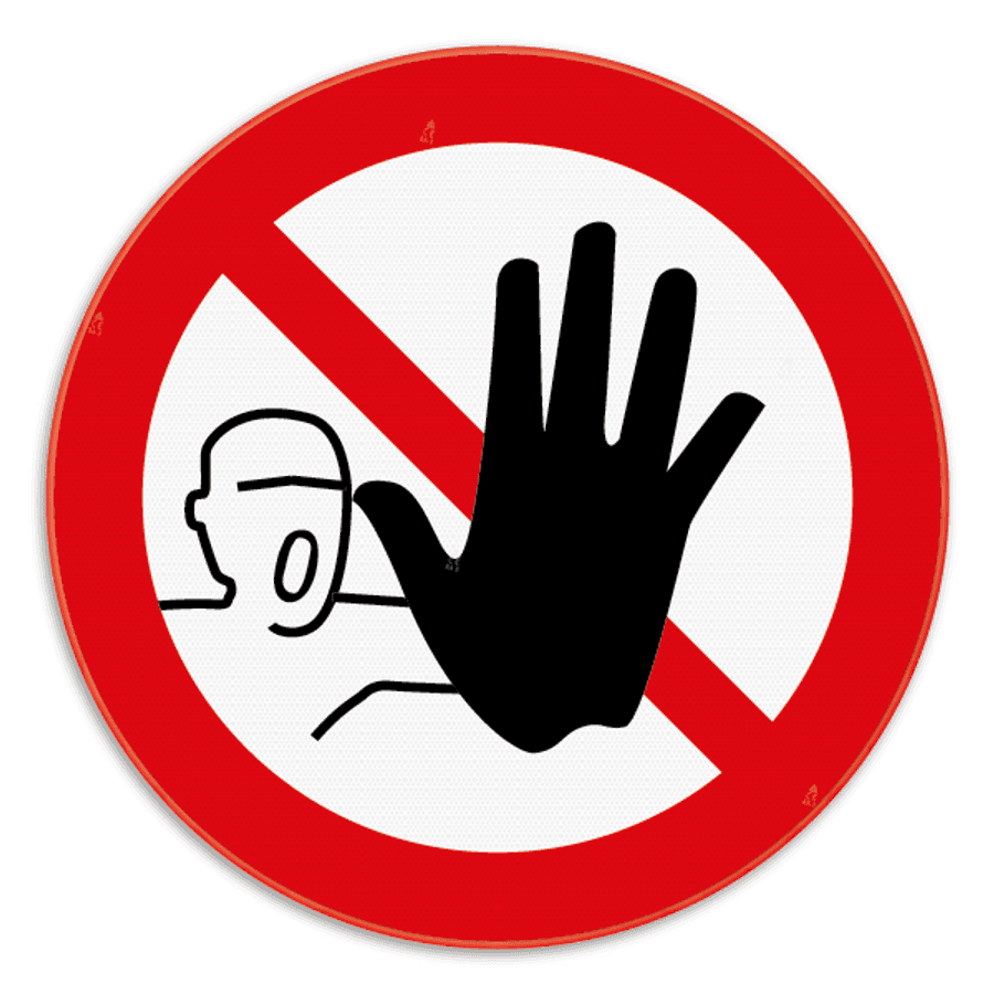 Panneau de signalisation - Accès interdit pictogramme P000