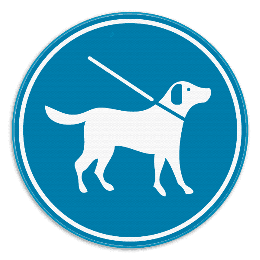 Panneau “Chiens en laisse” – obligation extérieure durable