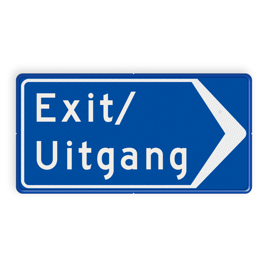 Verkeersbord uitgang / Exit reflecterend online kopen