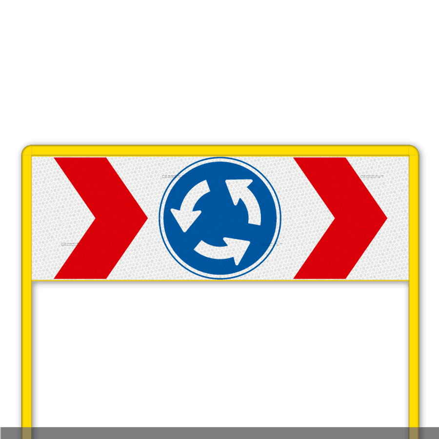 Betekenis Verkeersteken D01_BB12r - Rotonde | Informatiebord.nl