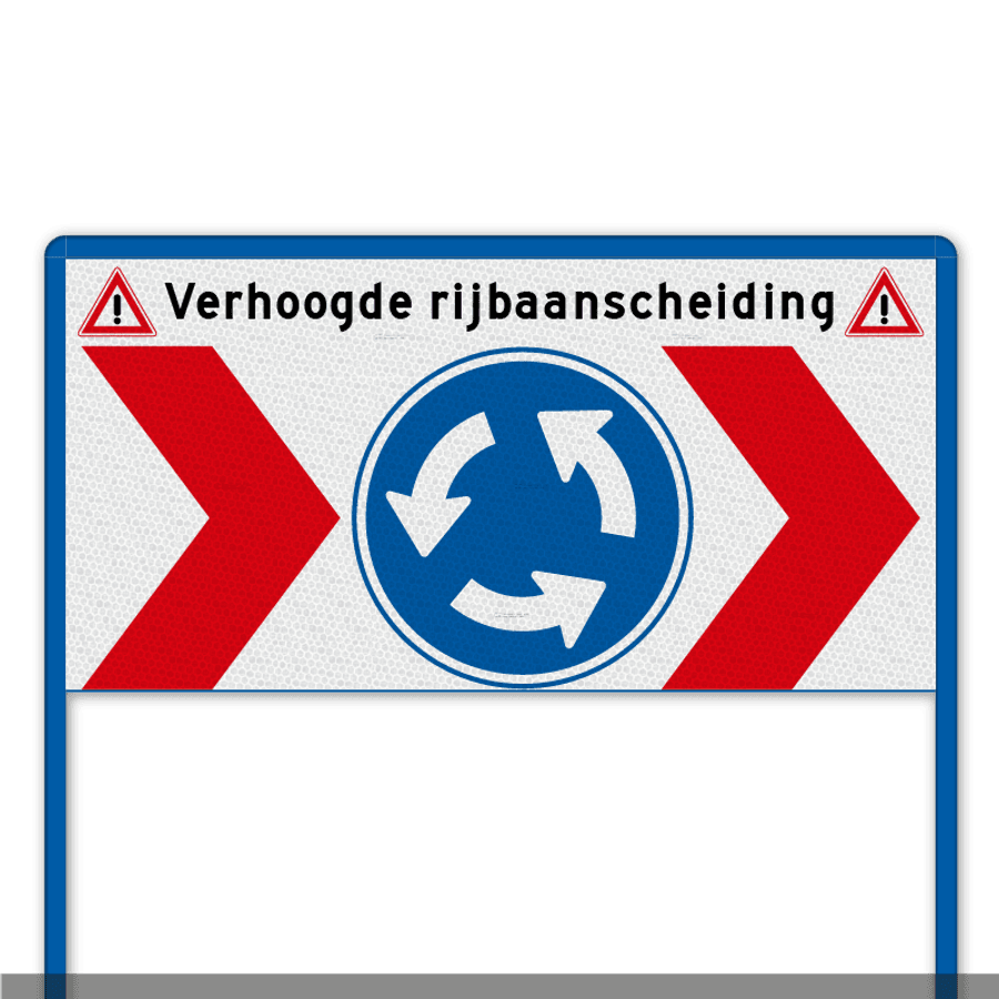 Betekenis Verkeersteken D01_BB12r-VR - Rotonde | Informatiebord.nl