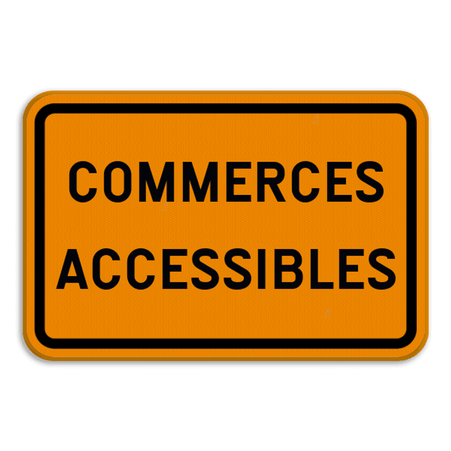 Achetez un panneau SB250 F39 Déviation - commerces accessibles Achetez un panneau SB250 F39 Déviation - commerces accessibles
