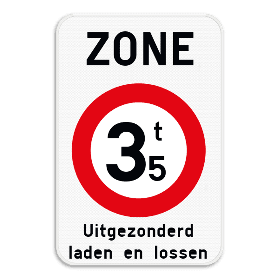 Verkeersbord ZC21t SB250 – Zonebord voor Beperkte Snelheid Truck