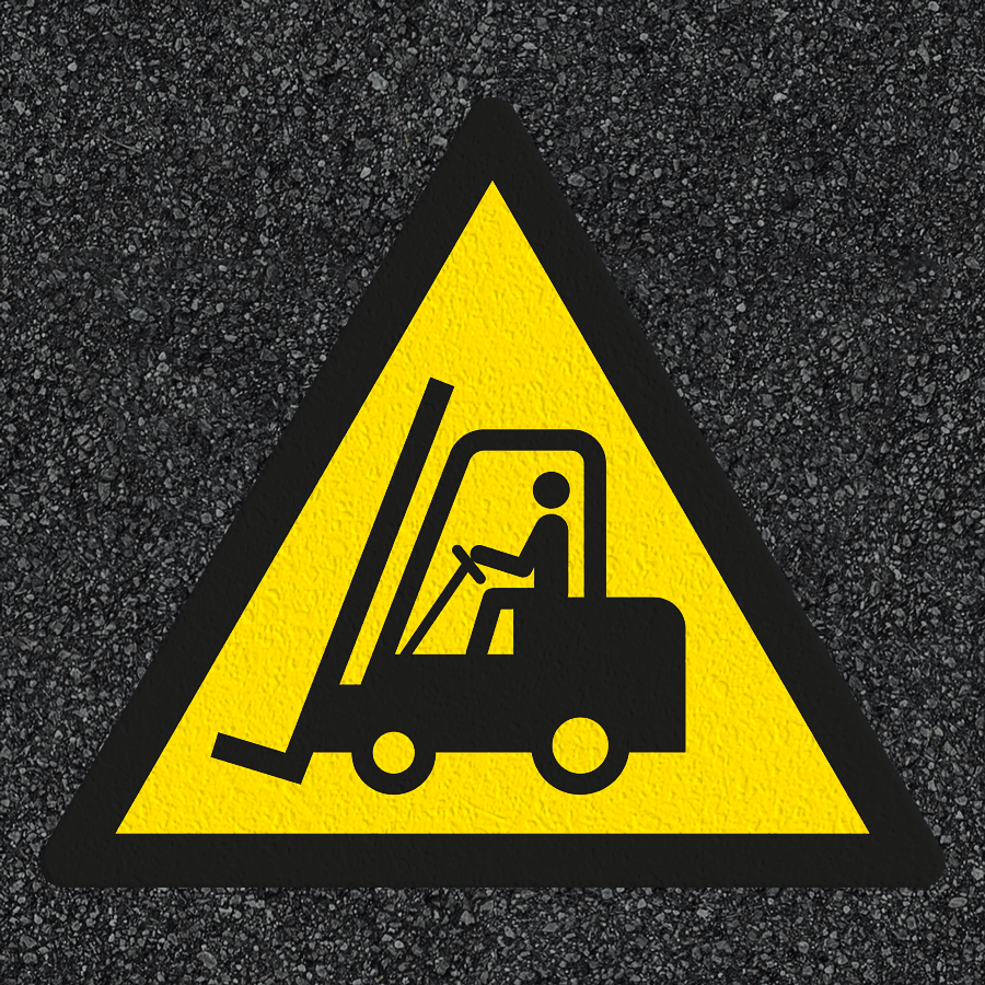 Thermoplast wegmarkering - Symbool heftruck | Grondmarkering.be