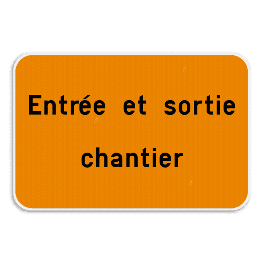 Panneau de texte 3:2 - Entrée et sortie chantier - Panneaux de texte ...