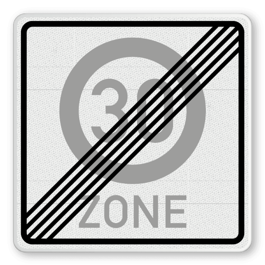 Verkehrszeichen Ende einer Tempo-30-Zone kaufen? | Hier bestellen!