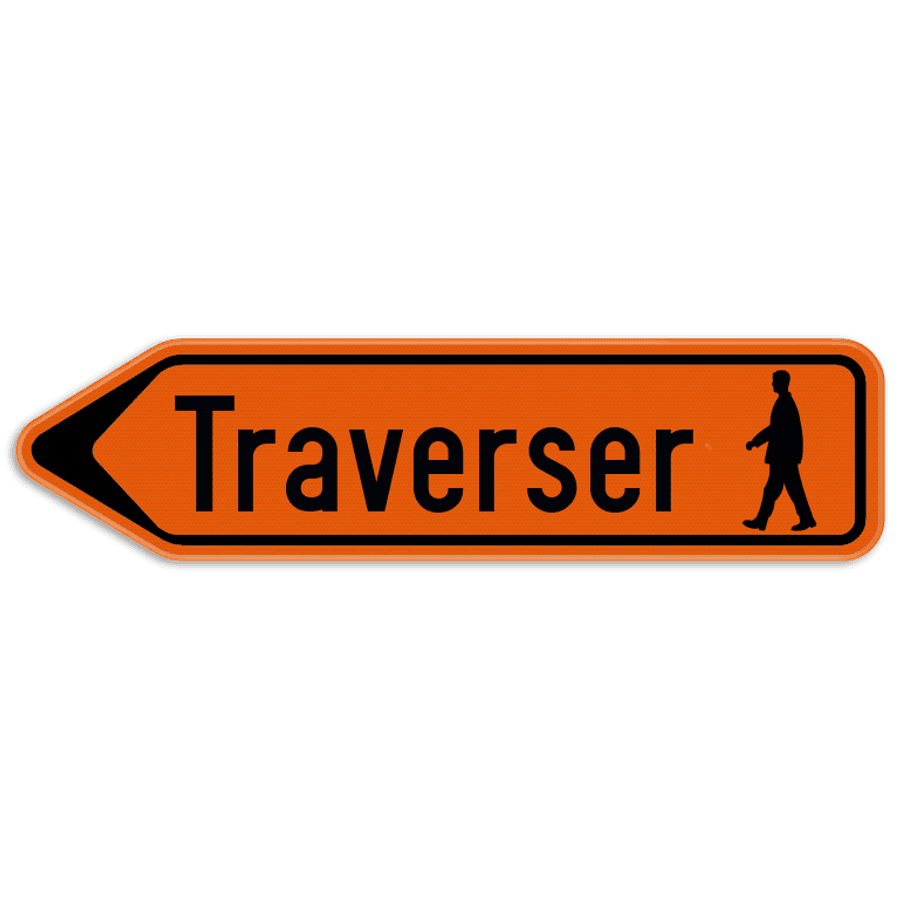 Panneau de signalisation - F41 - Texte + pictogramme - Gauche ...