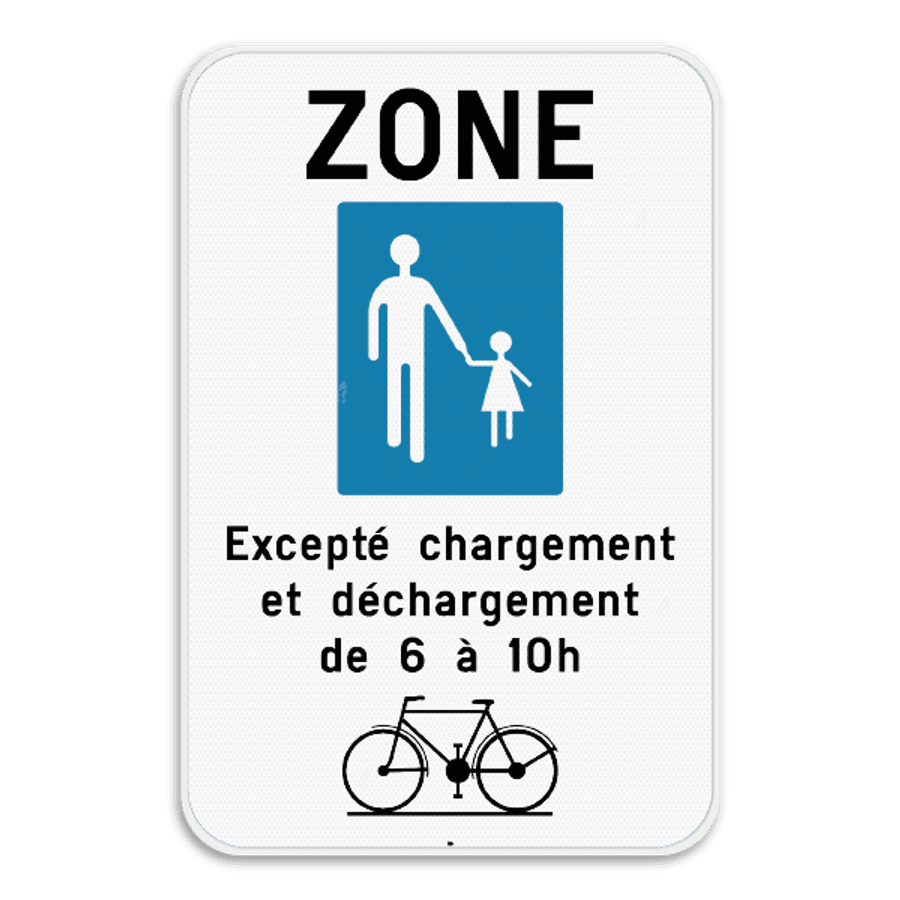 Signification Panneau de signalisation F103 - Commencement d'une zone ...