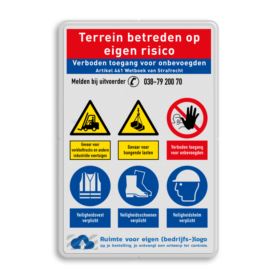 Veiligheidsbord met 6 veiligheidspictogrammen nodig? Bestel hier!