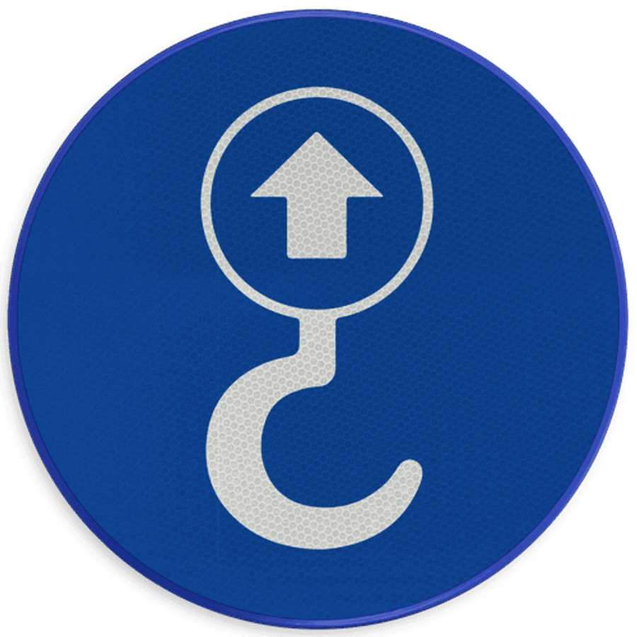 Veiligheidspictogram hijspunt bord of sticker kopen | Verkeersbord.be