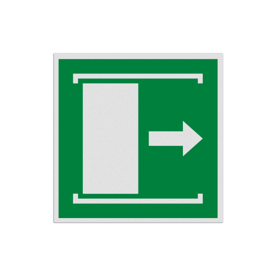 Vluchtroute bord Deur naar rechts schuiven om te openen kopen?