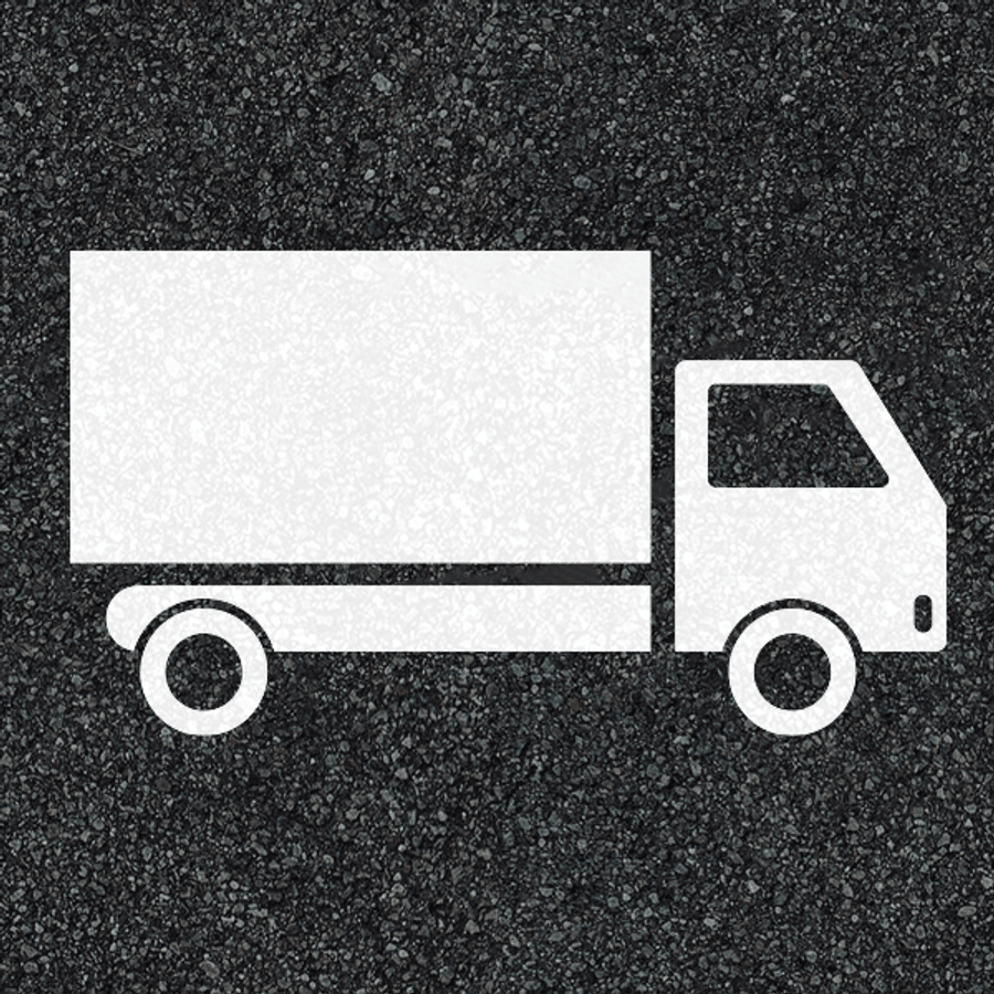 Thermoplast wegmarkering - Symbool vrachtwagen / camionet