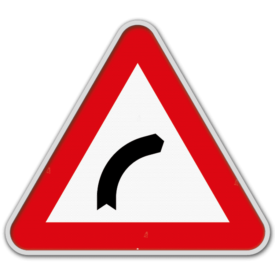 Achetez un panneau routier G2000 A1b Virage dangereux à droite