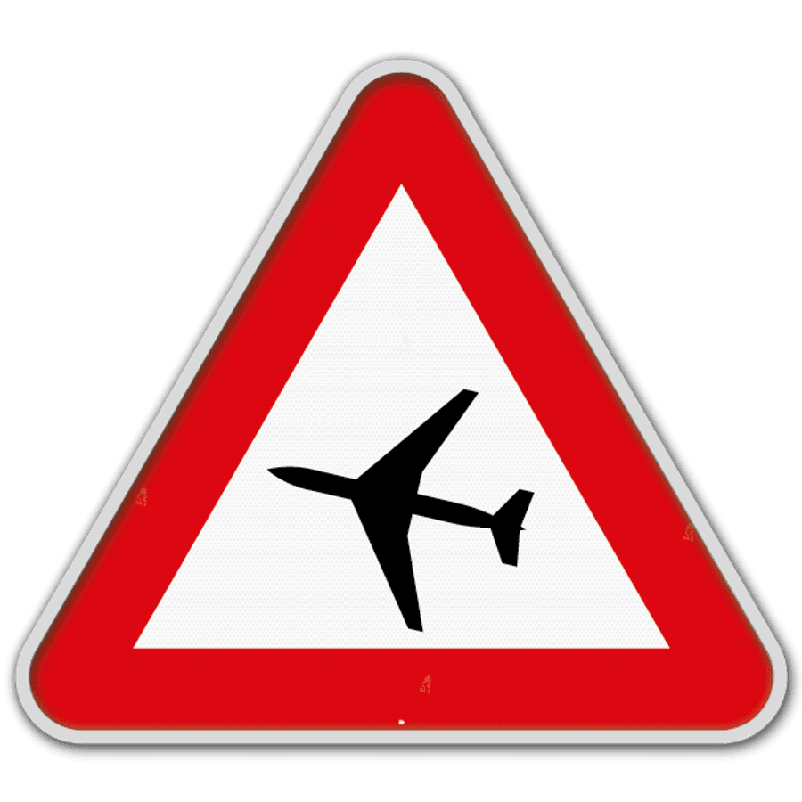 Signification Panneau de signalisation A35 - Survol d'avions à basse ...