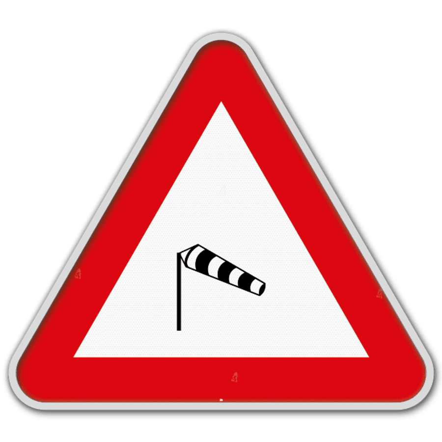 Signification Panneau de signalisation A37 - Vent latéral